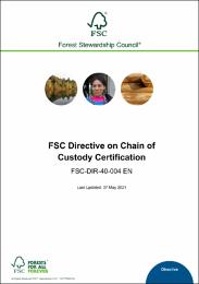 FSC Directive on Chain of Custody Certification